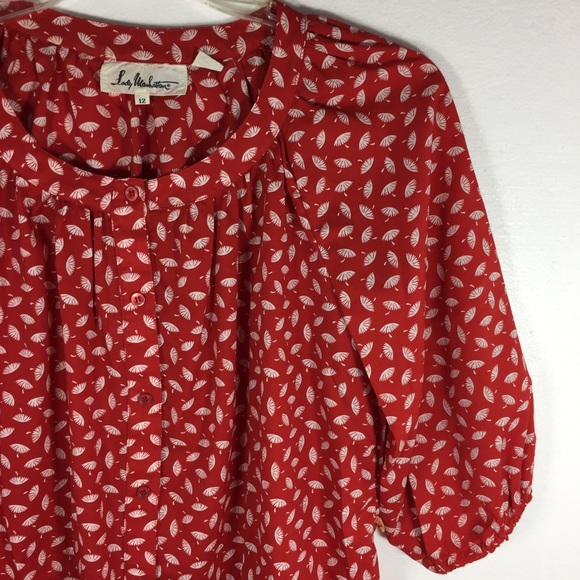 lady manhatten | Tops | Lady Manhattan Vintage Red Blouse 2 | Poshmark